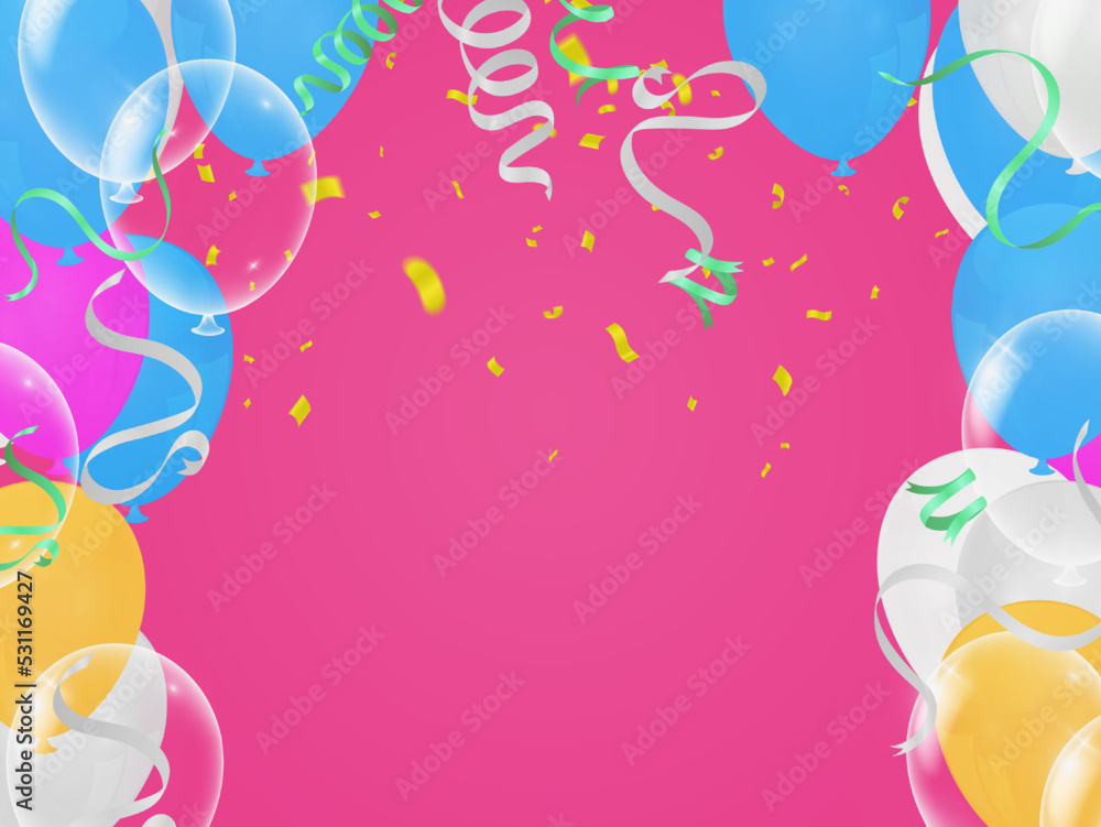 Happy Birthday Text With Golden Confetti Falling and Glitter Particles ...