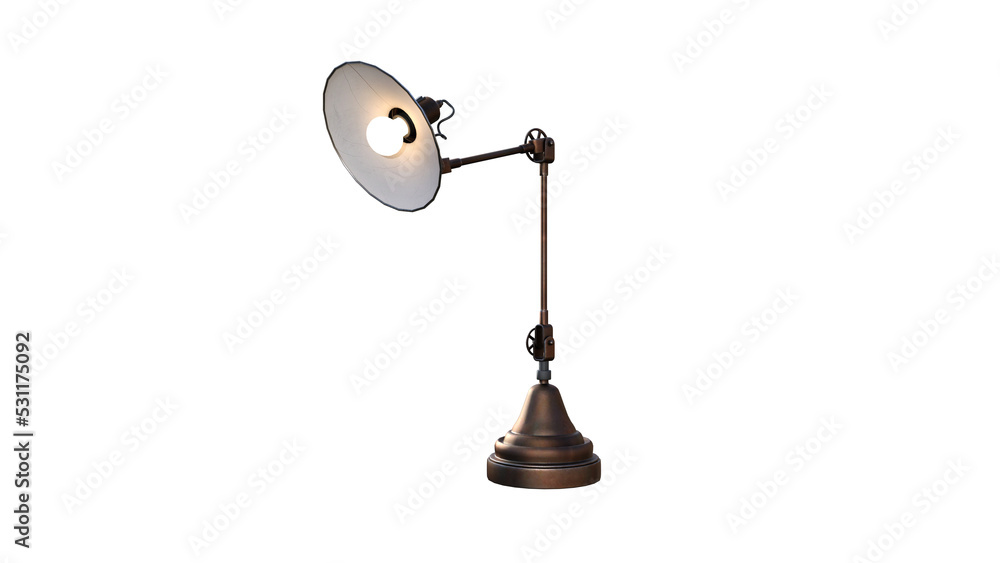 3D model of a table lamp in different angles and poses rendered for ...