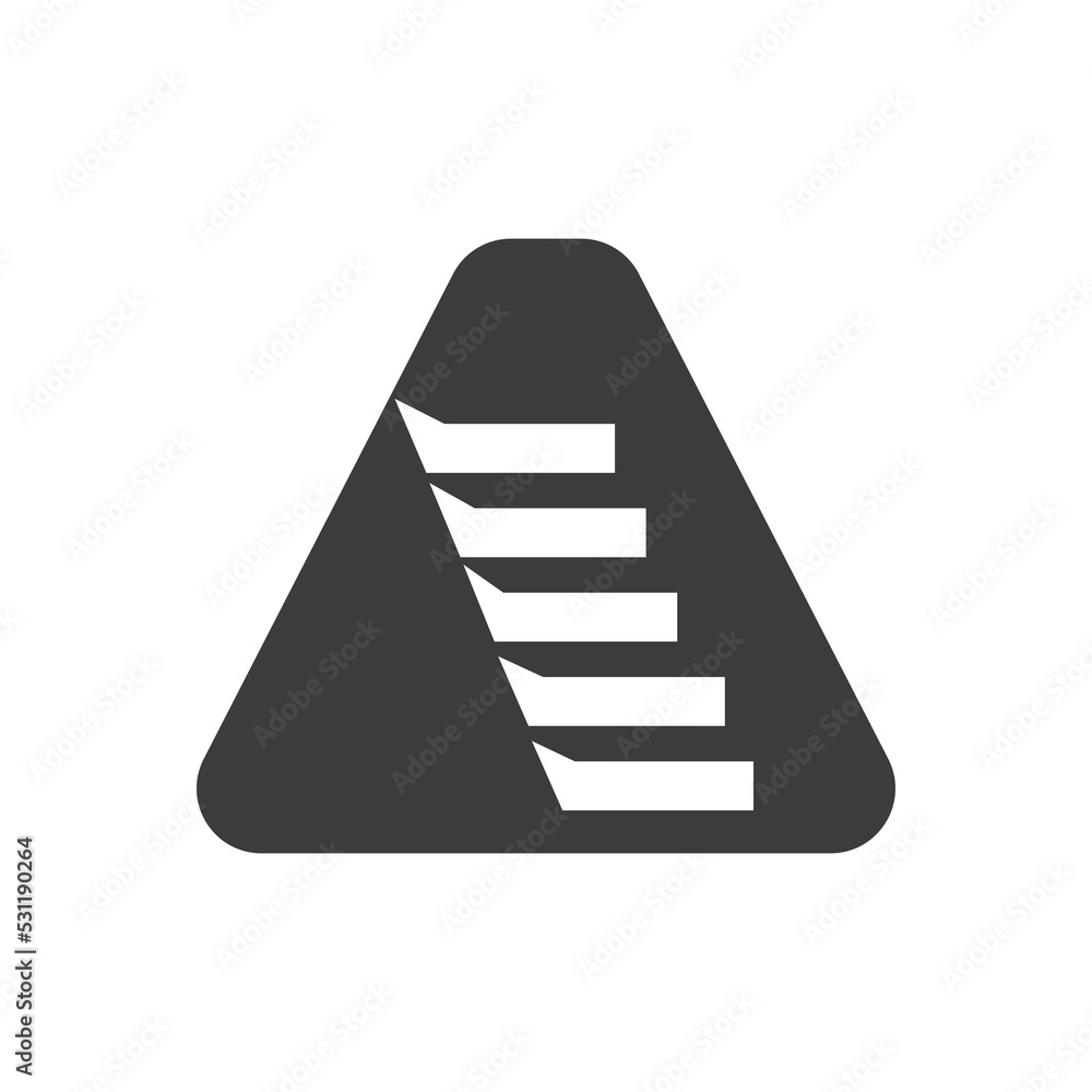 Initial Letter A Stair Logo. Step Logo Symbol Alphabet Based Vector ...