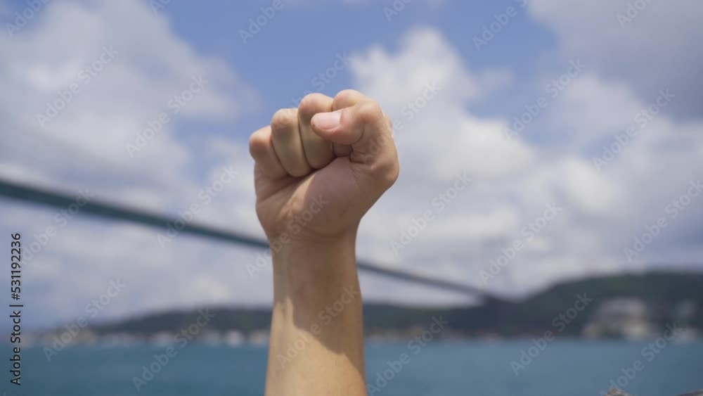 Revolutionary hand gesture. Symbol. Revolutionary hand gesture by the ...