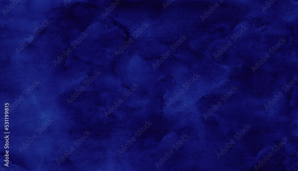 Dark blue abstract watercolor. Art background with space for design. It ...