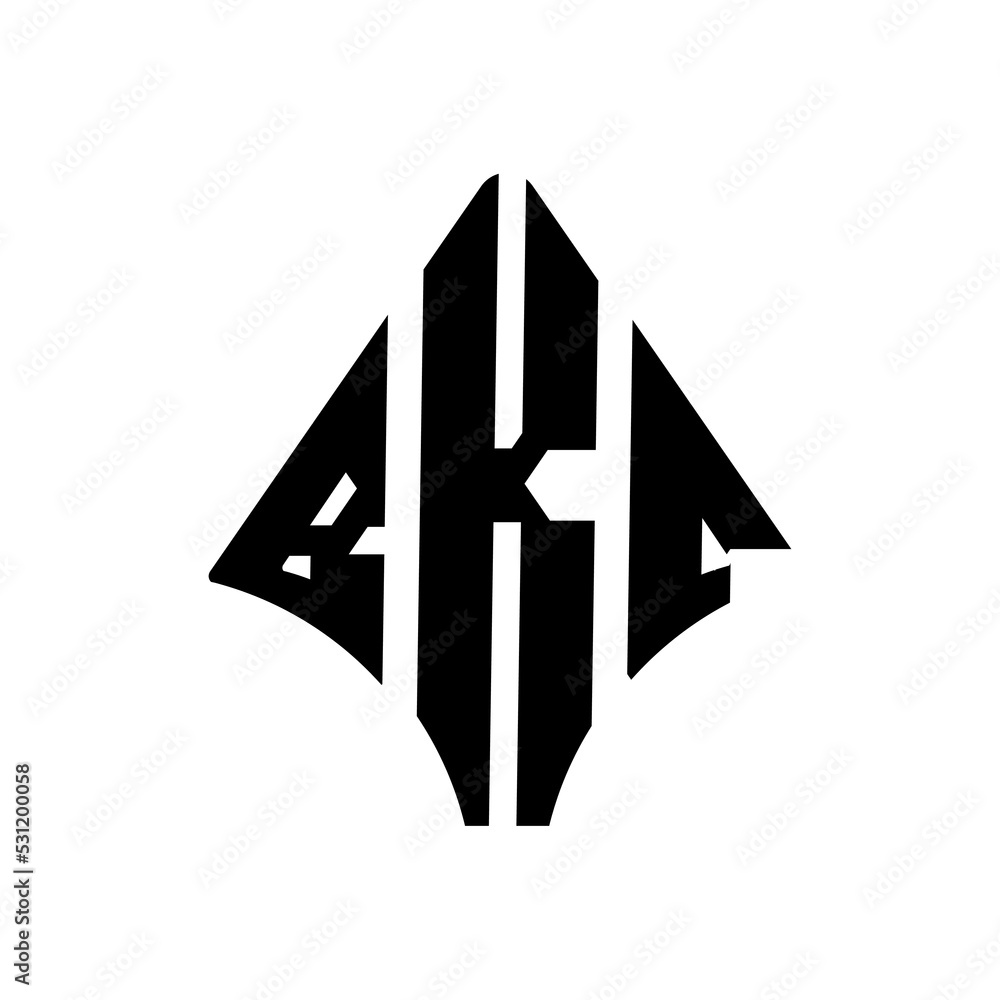 BKC letter logo design. BKC modern letter logo with black background ...
