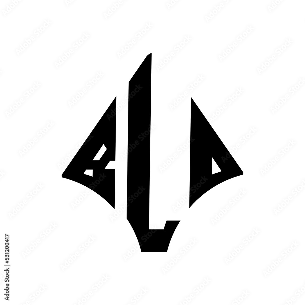 BLD letter logo design. BLD modern letter logo with black background ...