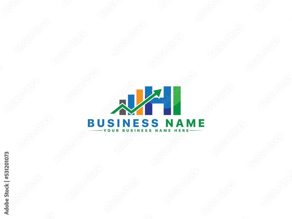 Simple HI Finance Logo, Commercial Hi ih Logo Letter Vector For Your ...