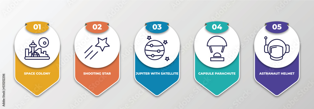 Vetor de infographic template with thin line icons. infographic for ...