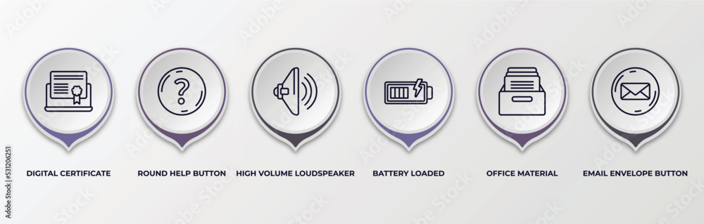 infographic template with outline icons. infographic for user interface ...