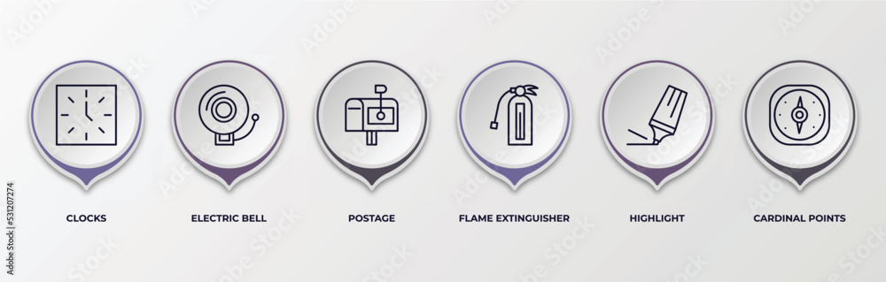 infographic template with outline icons. infographic for tools and ...