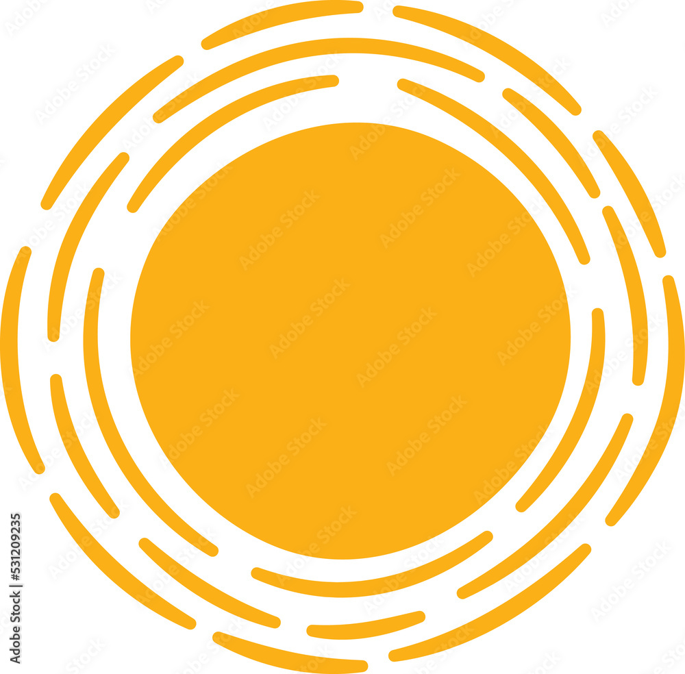 Doodle childish sun icon. Scribble yellow sun with rays symbol. Doodle ...