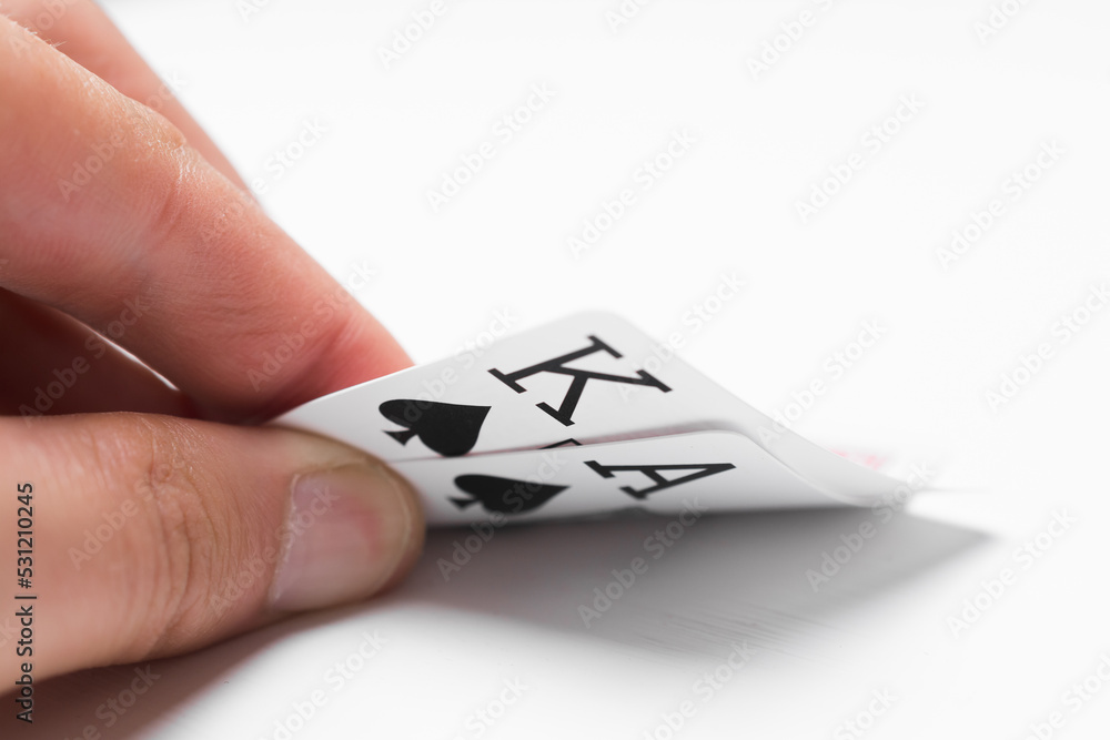 Playing cards ace and king of spades Stock Photo | Adobe Stock