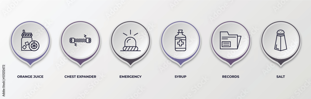 infographic template with outline icons. infographic for health and ...