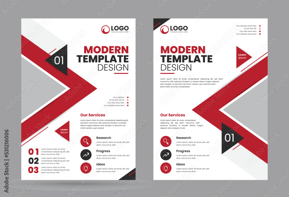 Creative Flyer Design Layout Template with Modern Elements and Abstract ...