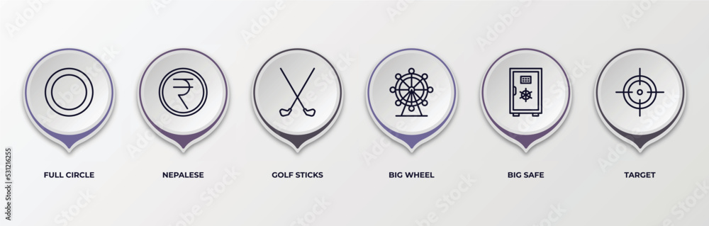 infographic template with outline icons. infographic for business ...