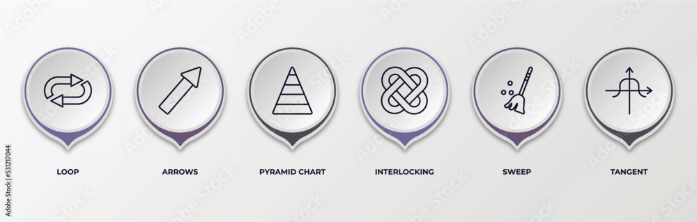 infographic template with outline icons. infographic for analytics ...