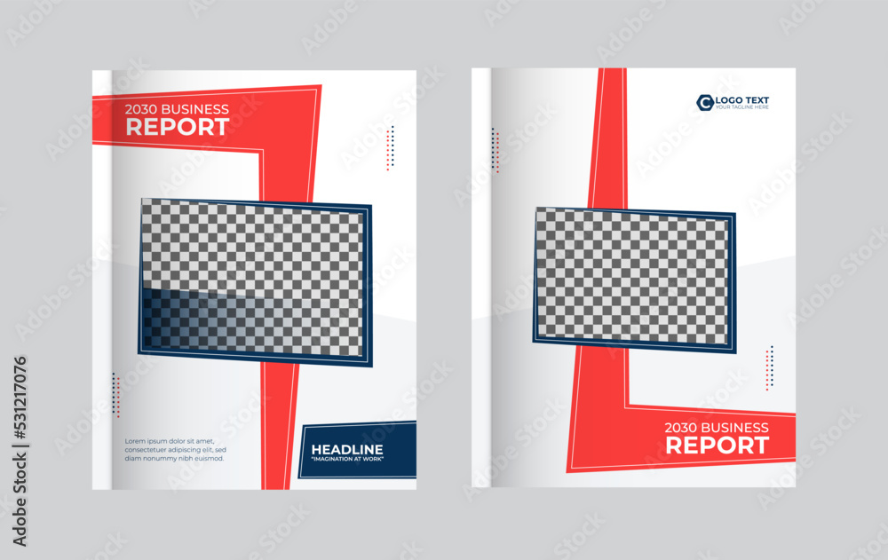 Red color annual report and book cover design Template, brochures ...
