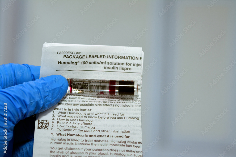 Fotka „Cairo, Egypt, September 14 2022: Humalog 100 units ml solution ...