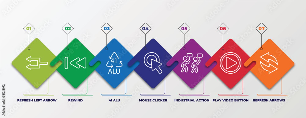 infographic template with linear icons. infographic for user interface ...