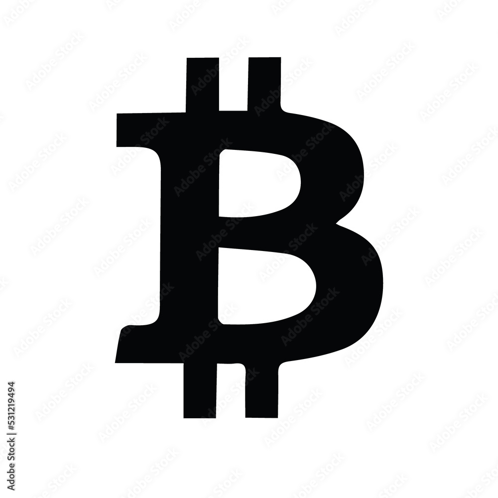 Bitcoin sign, cryptocurrency png illustration Stock Illustration ...