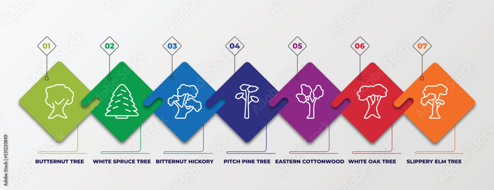 Vetor de infographic template with linear icons. infographic for nature ...
