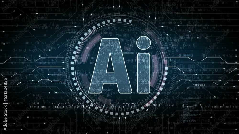 Artificial intelligence technology AI and deep learning symbol abstract digital concept. Network ...