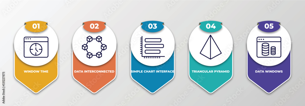 Infographic Template With Thin Line Icons Infographic For User Interface Concept Included