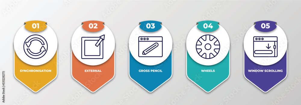 infographic template with thin line icons. infographic for user ...