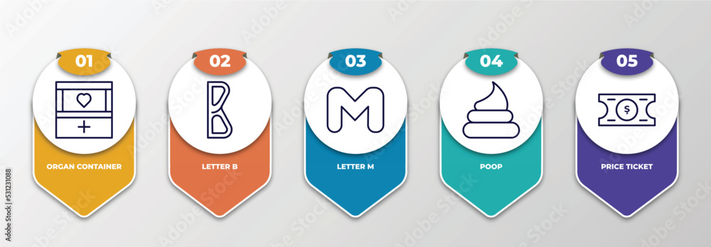 infographic template with thin line icons. infographic for signaling ...