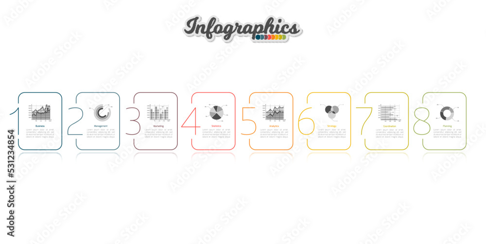 Infographic timeline template can be used for chart, diagram, web ...