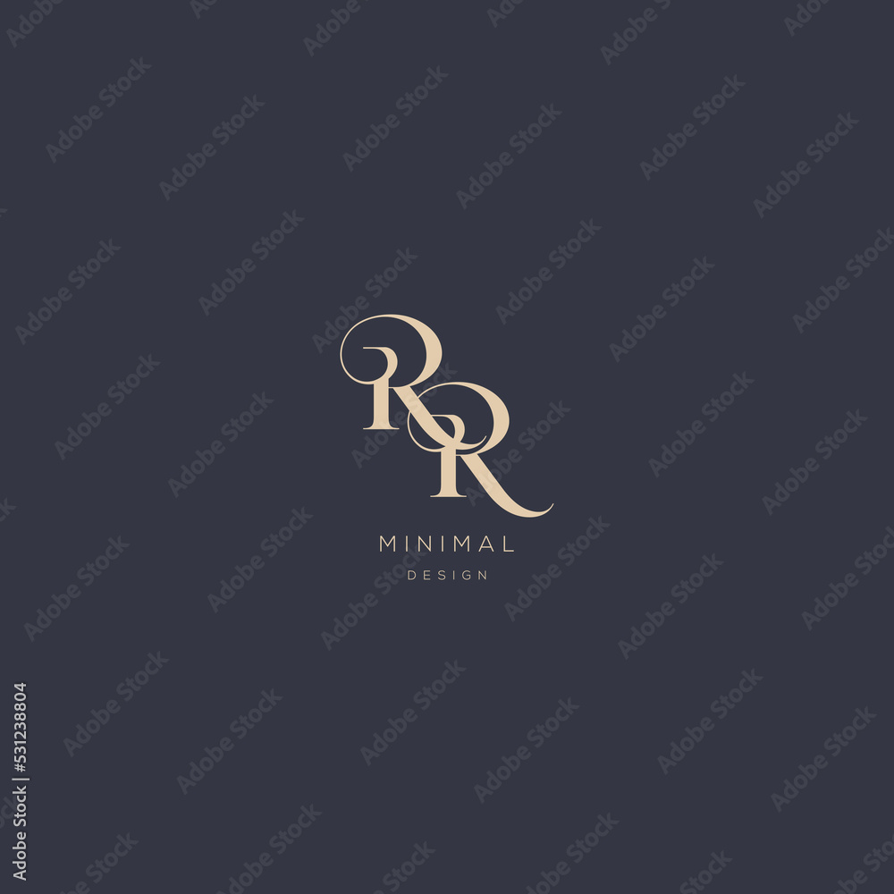 Initial letter RR alphabet minimal vector icon Stock Vector | Adobe Stock