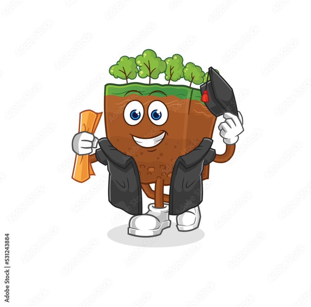 soil layers graduation vector. cartoon character Stock Vector | Adobe Stock