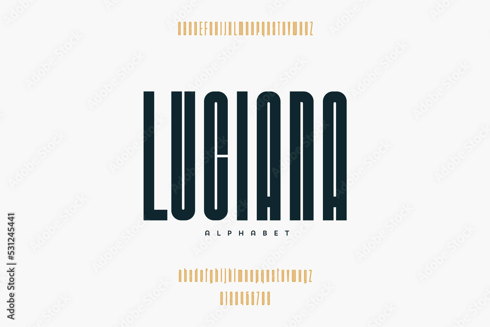 Abstract Fashion font alphabet. Minimal modern urban fonts for logo ...