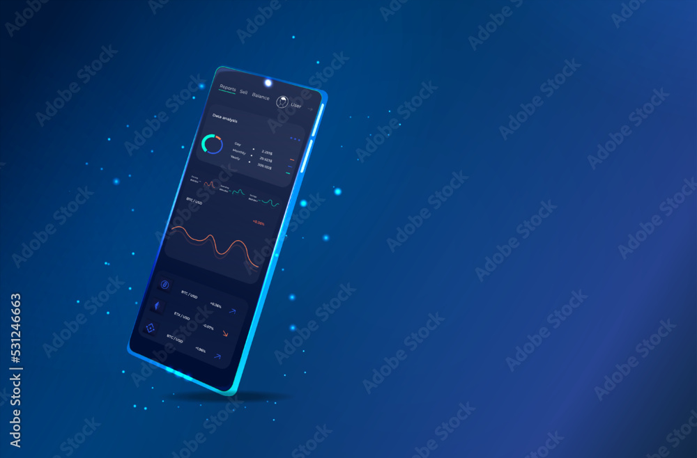 Online statistic, data Analytics and finance and trading mobile app ...