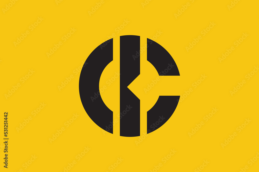 Minimal CK logo. Icon of a KC letter on a luxury background. Logo idea ...