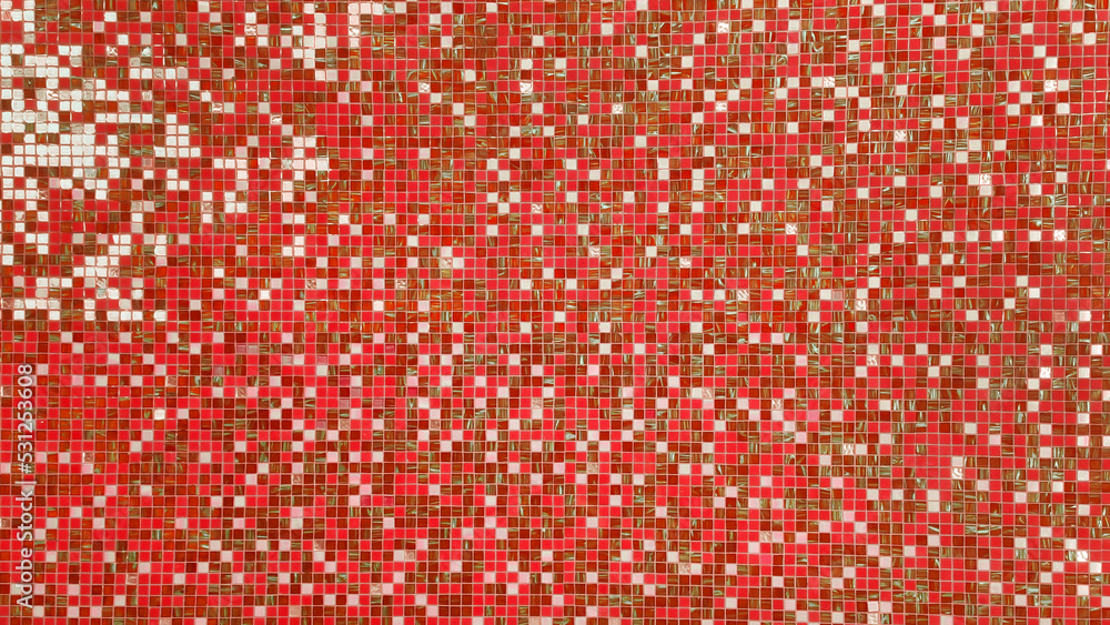 multi color of red texture pool tile. red, orange and white mosaic ...