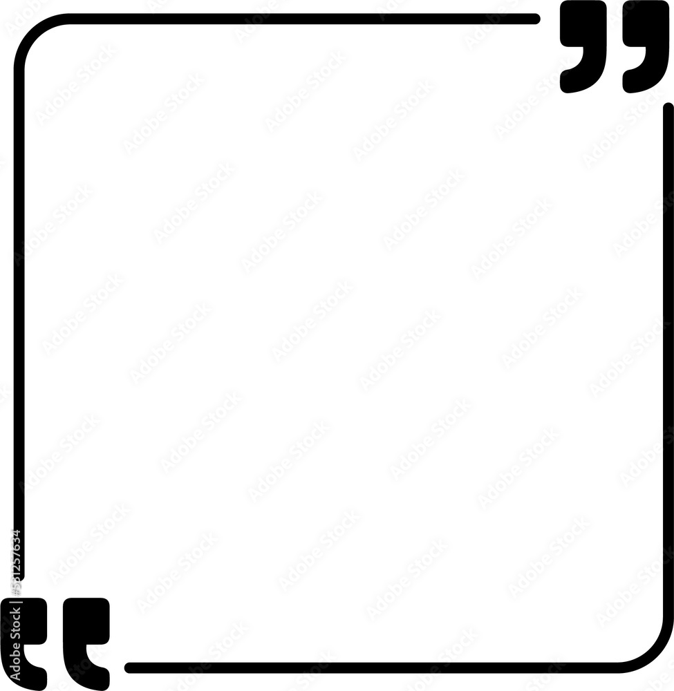 Quote text box square frame. Quotation bubble textbox design empty ...