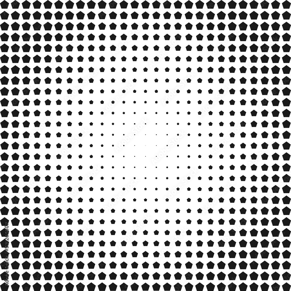 Pentagon Silhouette Shapes Halftone Texture Pattern Stock Vector ...