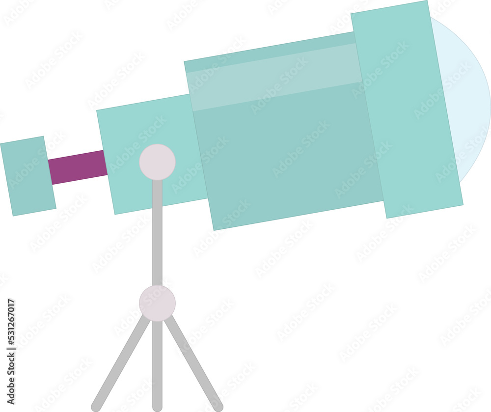 Cartoon Telescope. Device for Astronomy. Kids Illustration Isolated on ...