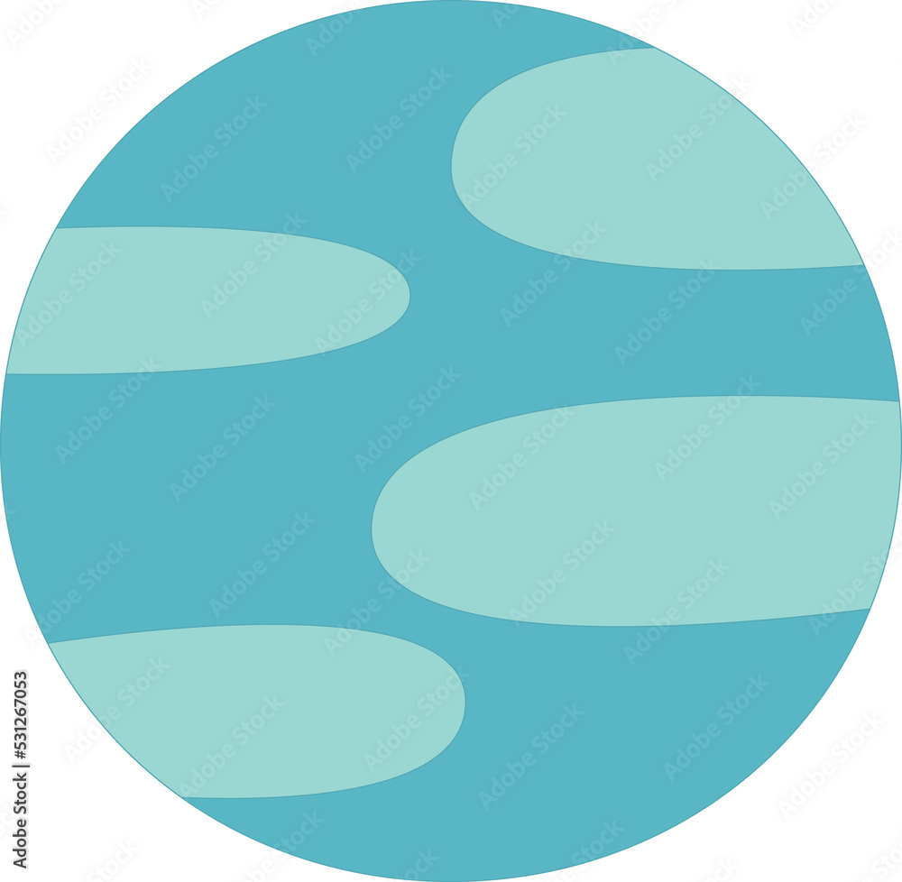 Blue Planet. Space Design Element. Kids Illustration Isolated on ...