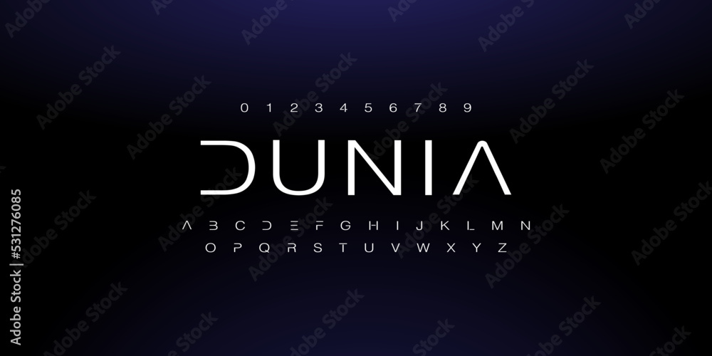 Abstract Technology Font And Alphabet Typography Digital Sci Fi Concept