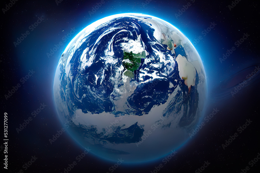 Freezing Blue Planet Earth A Few Thousand Years Later Ice Age