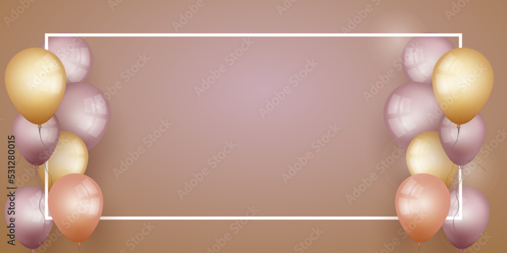 Realistic banner on gold theme background Stock Vector | Adobe Stock