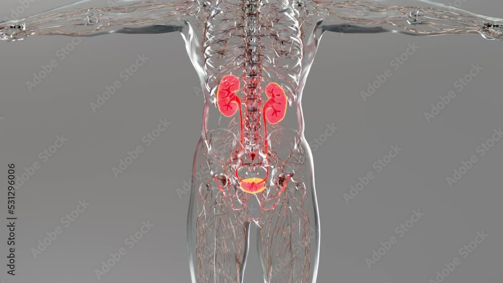 renal system, Kidneys, medically accurate male anatomy organ scan ...