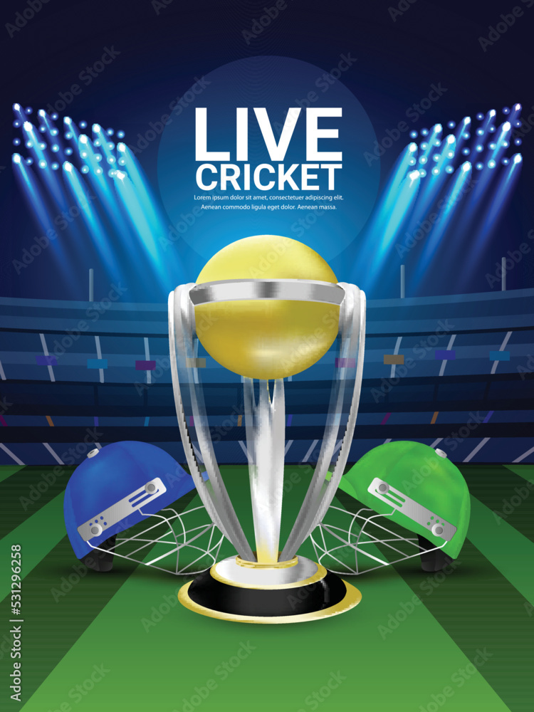 Cricket championship tournament match background Stock Vector | Adobe Stock
