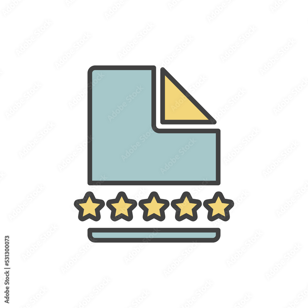 review icon vector illustration logo template for many purpose ...