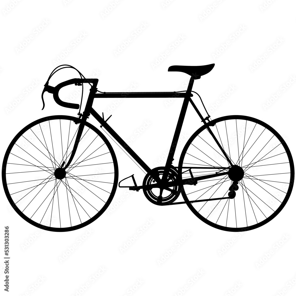 Vintage Racing road bike, Retro style Racing Bicycle, old racer ...