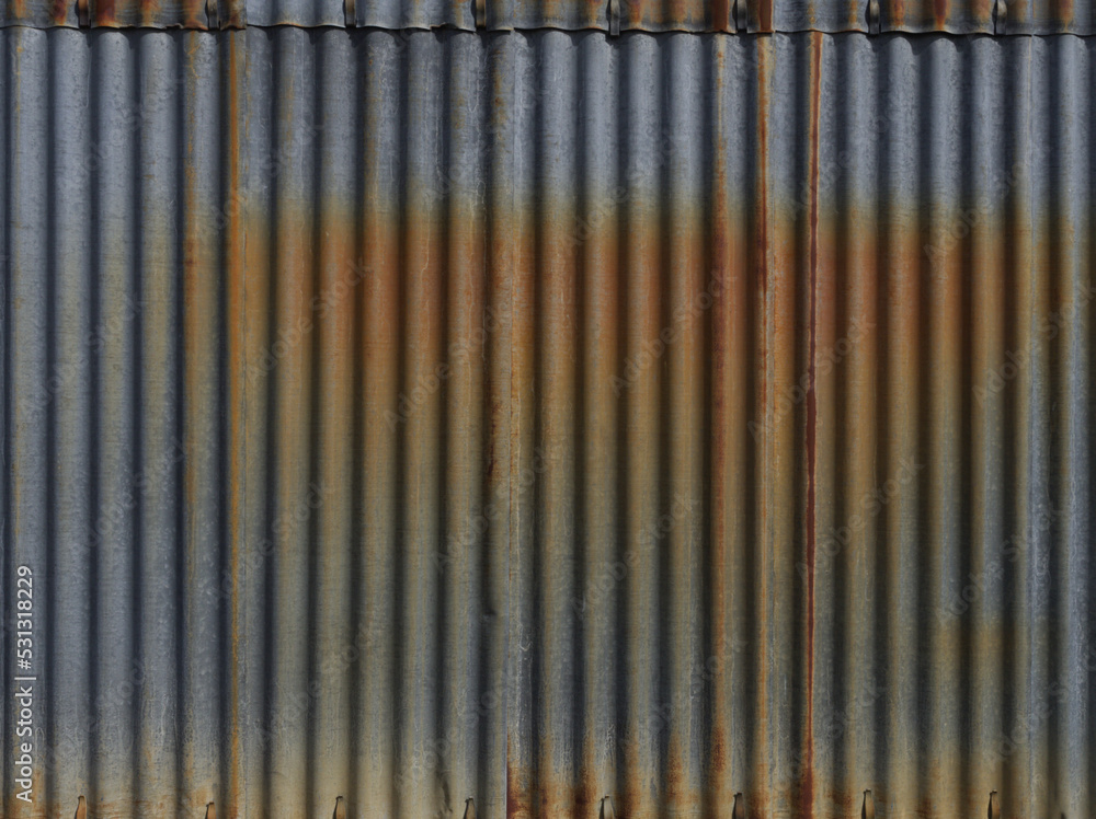 Texture de tôle ondulée rouillée Stock Photo | Adobe Stock