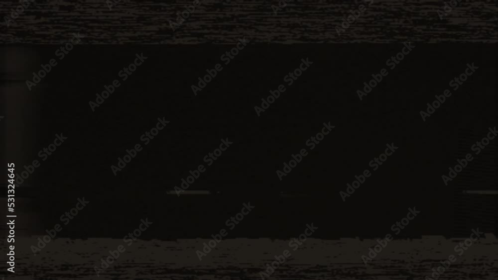 VHS TV Noise Footage, black and white, real analog vintage signal with ...