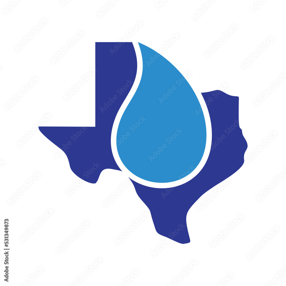 texas logo design, water logo, hydro tech, water, vector, silhouette ...