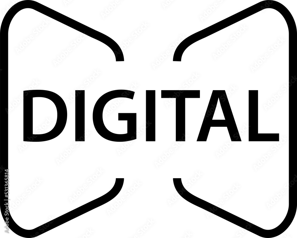 Isolated icon of a Digital logo. Concept of digitization and digital ...