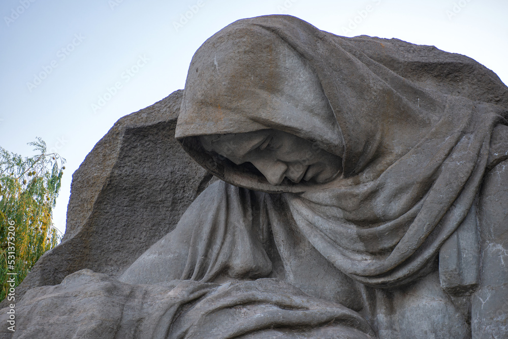 Volgograd, Russia-June 21, 2022: Grieving Mother statue on Mamayev ...