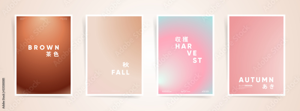 Lovely autumn modern art a4 poster design. Placard and book cover ...